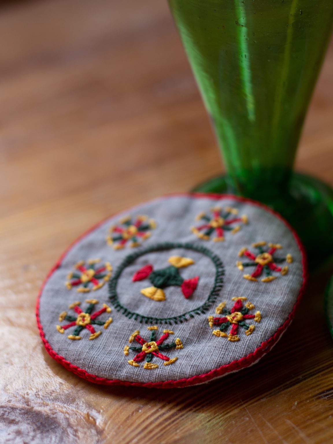 Siwan Motifs Embroidered Coaster – Inspiration - Acacia siwa
