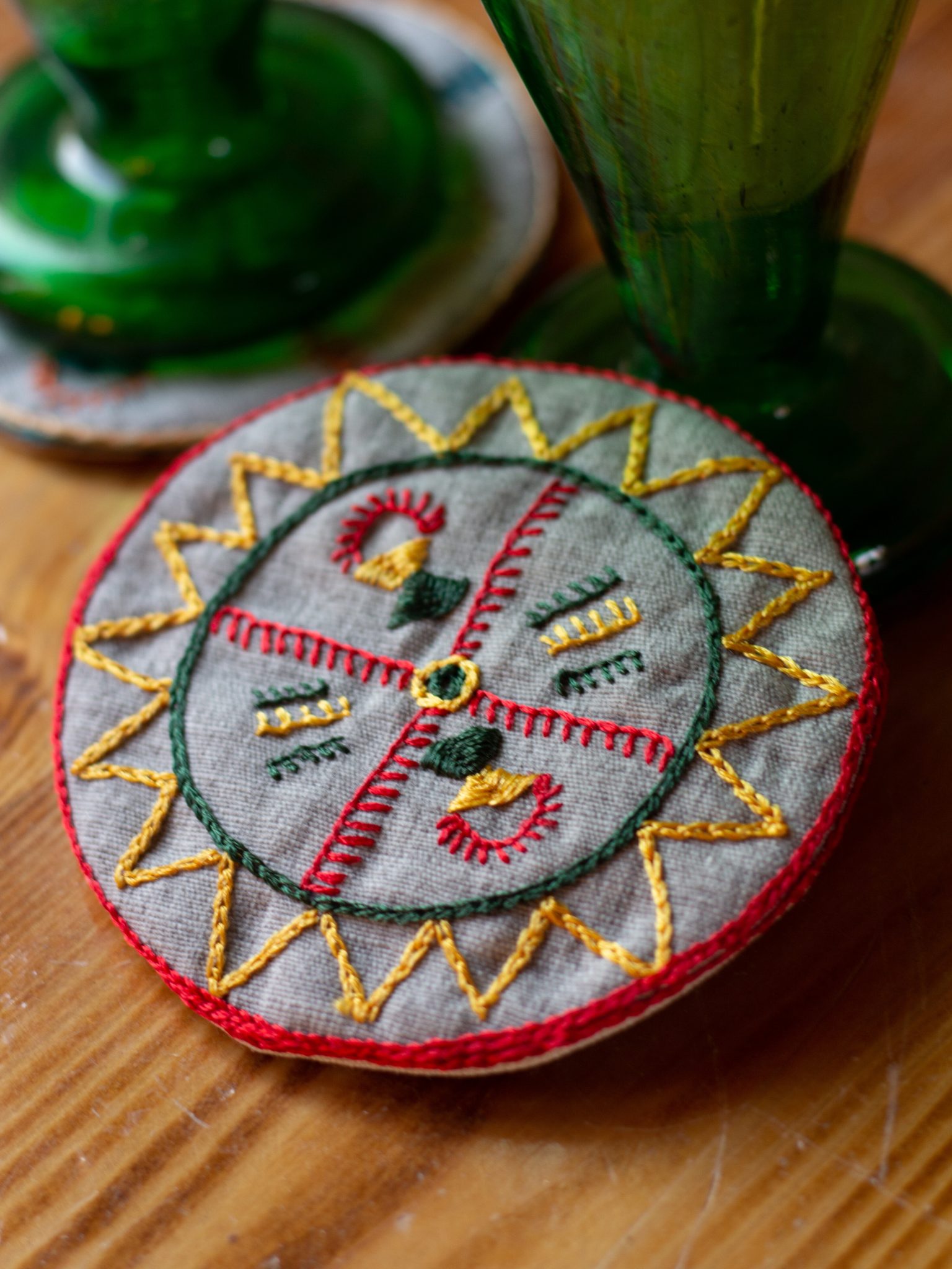 Siwan Motifs Embroidered Coaster – Inspiration - Acacia siwa